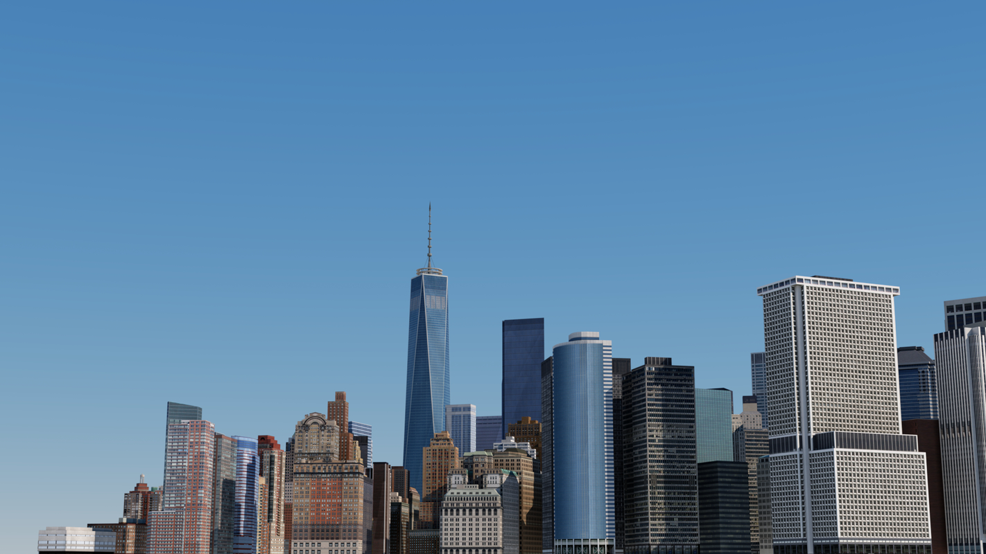 cityscape manhattan new york 3d model