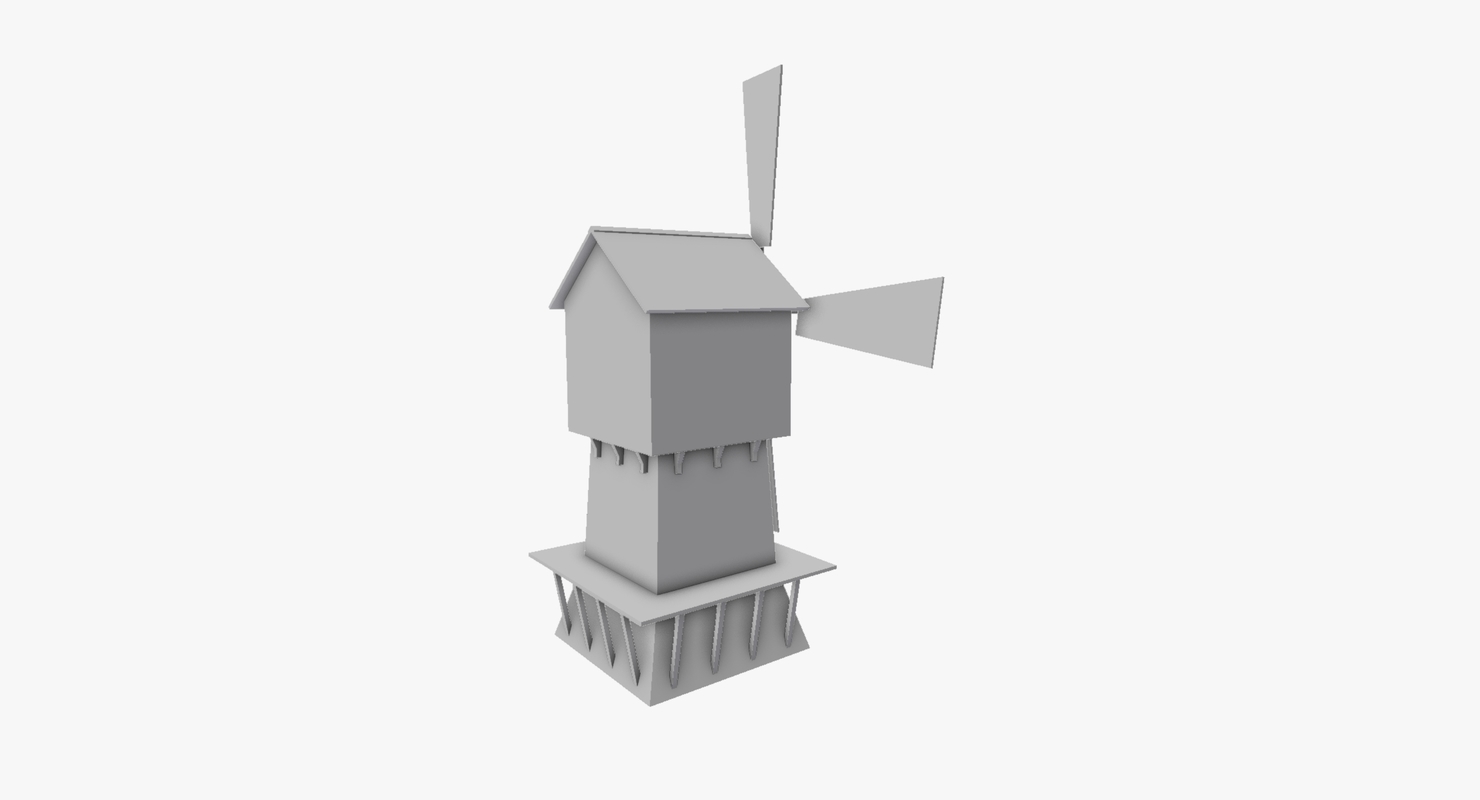 free windmill simple 3d model