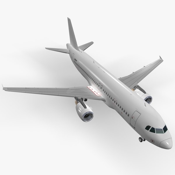 3d model airbus generic white planes