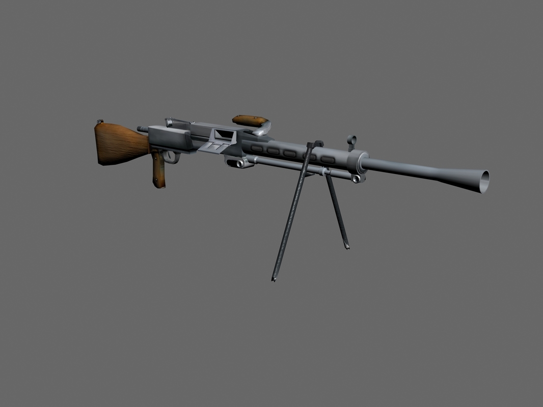 degtyaryov machine gun rp-46 3d model