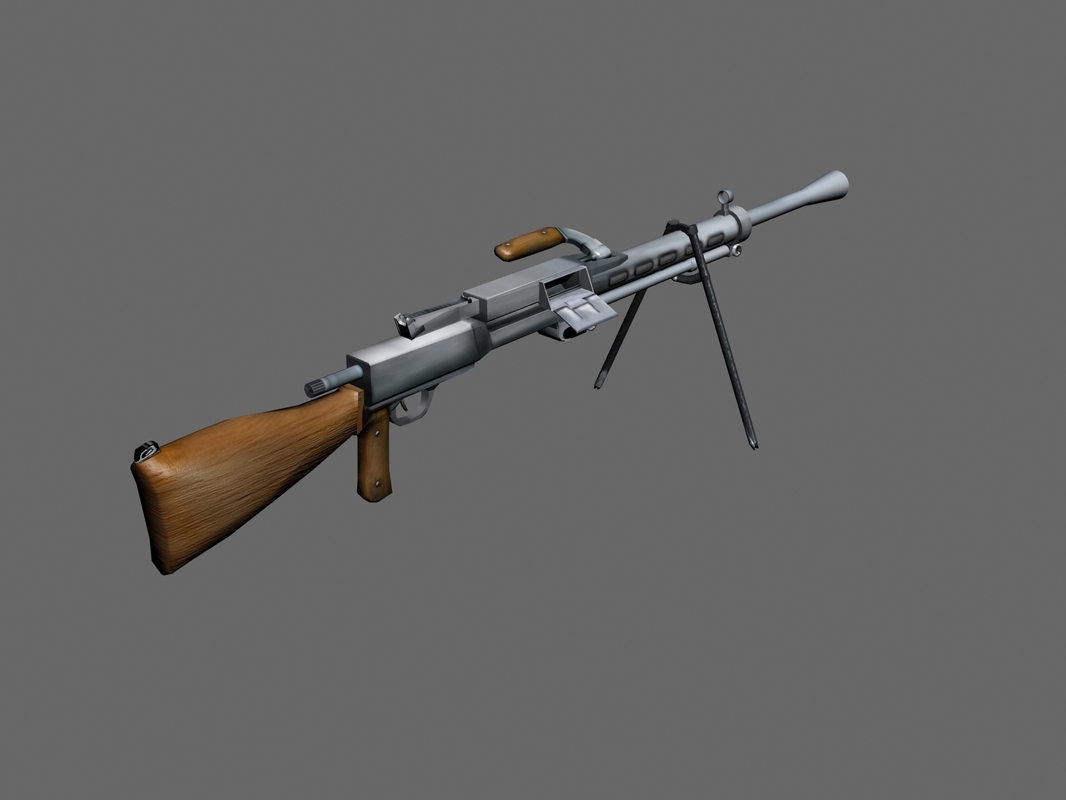 degtyaryov machine gun rp-46 3d model