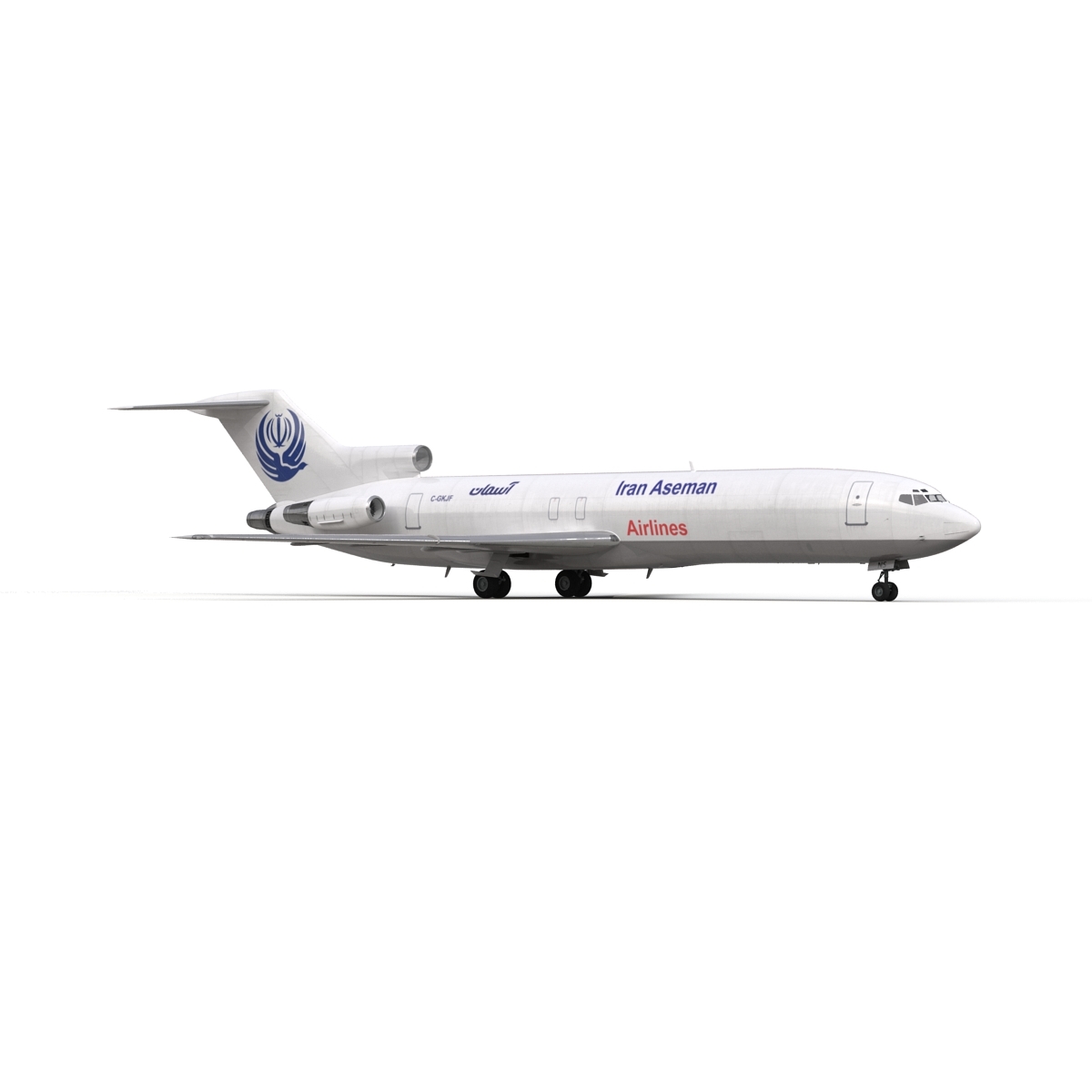3d boeing 727-200f iran aseman