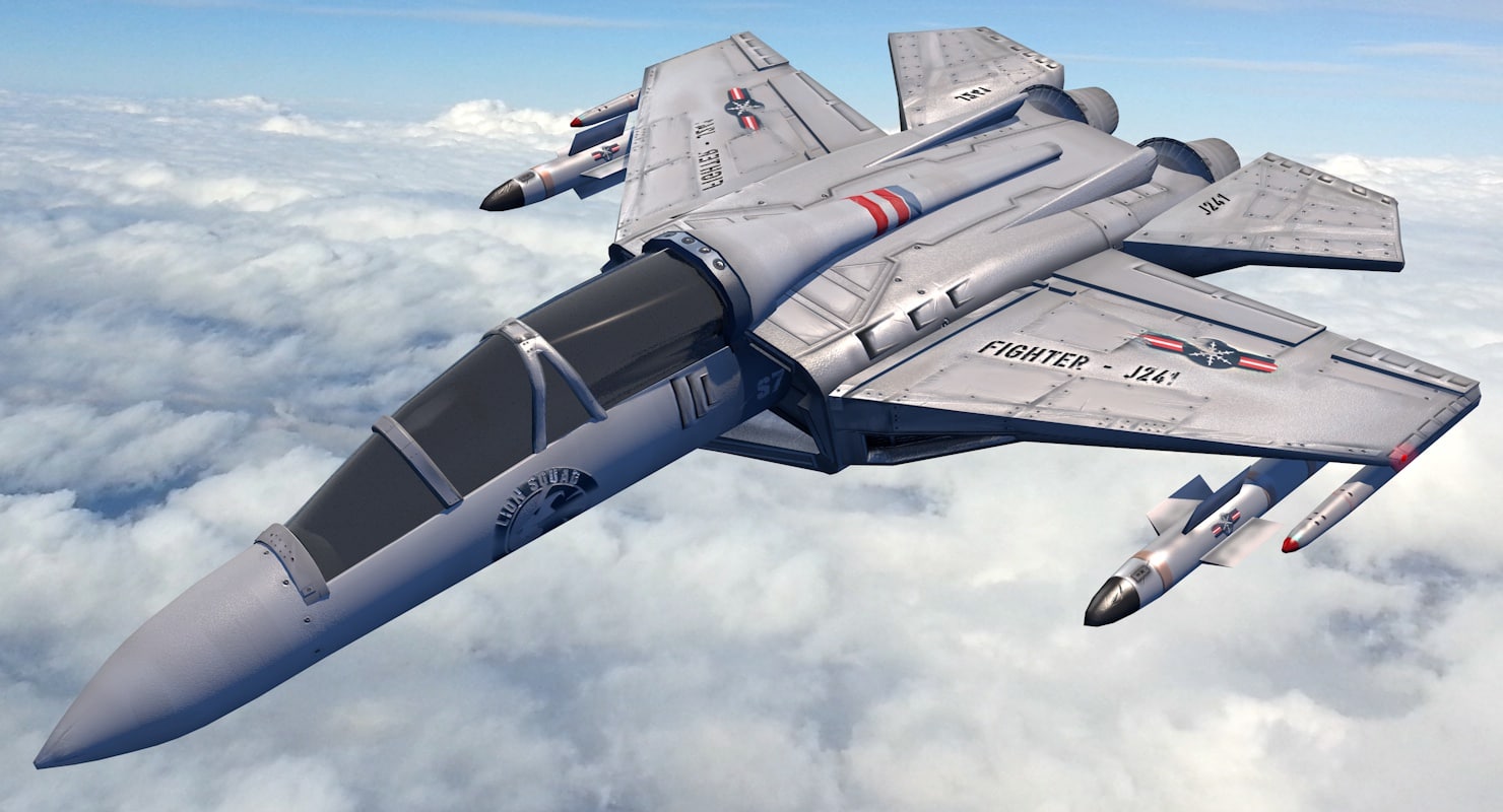 3d war jet fighter aircraft