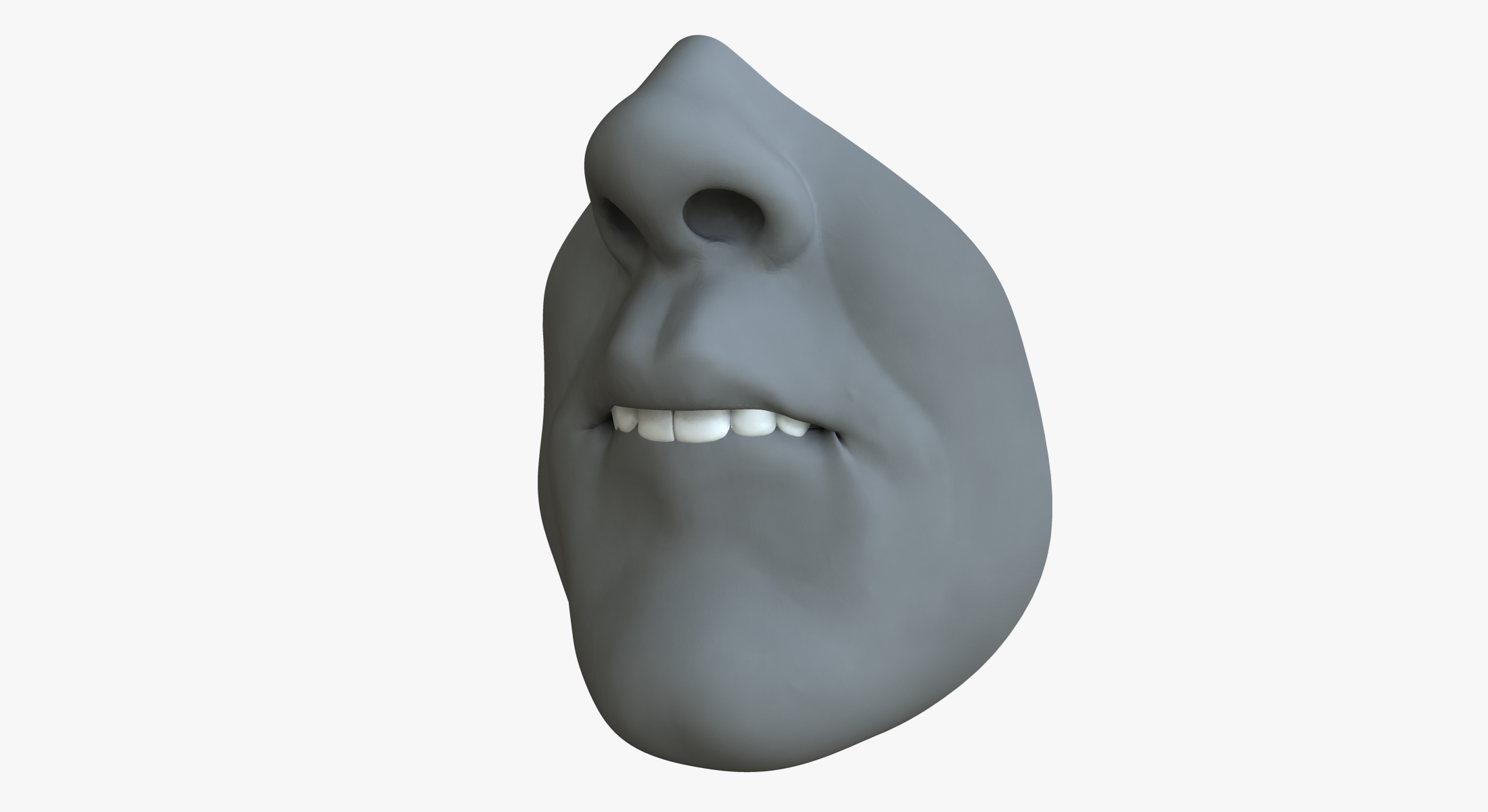 male mouth rig 3d model