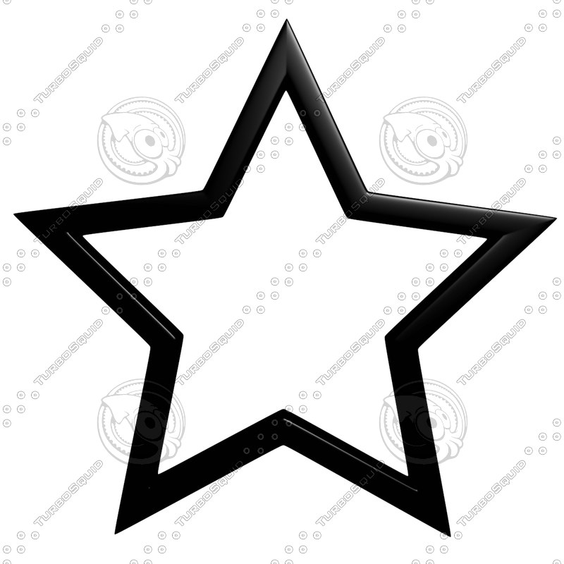 star outline 3d model