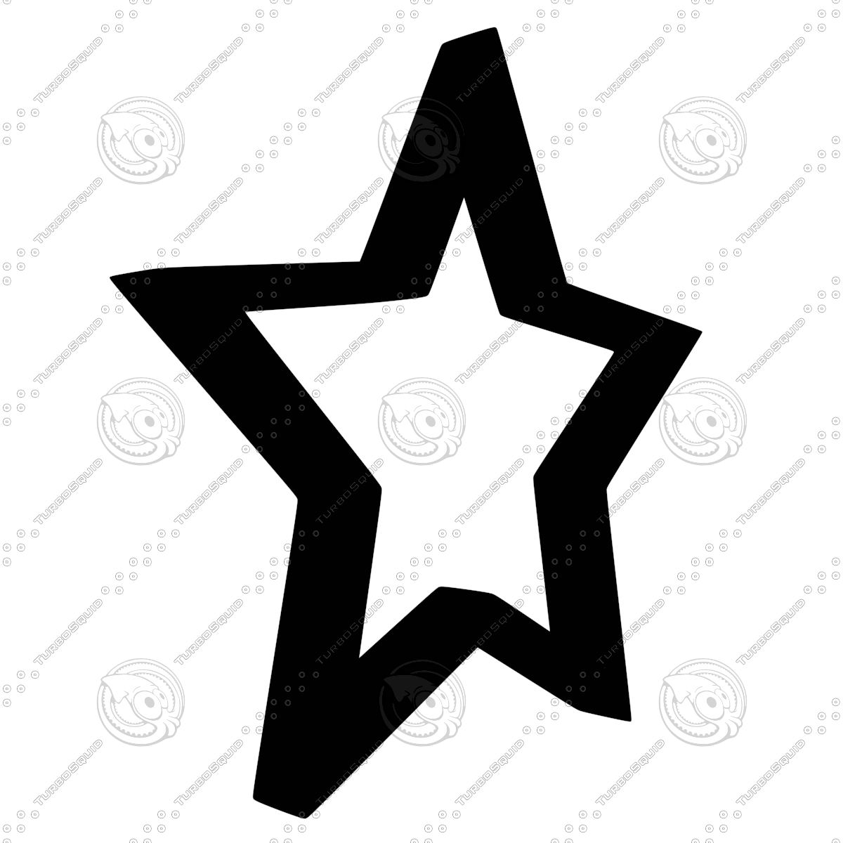 star outline 3d model