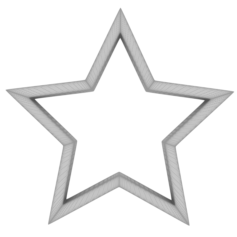star outline 3d model