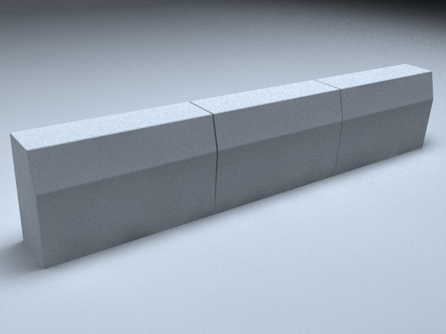3d curbstone stone curb model