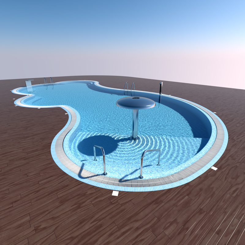 3d swimming pool model