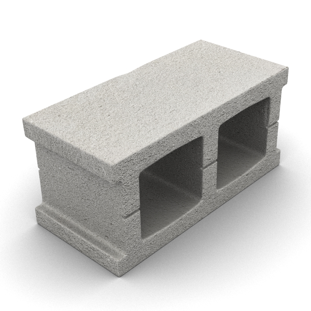 cinder block 3d model