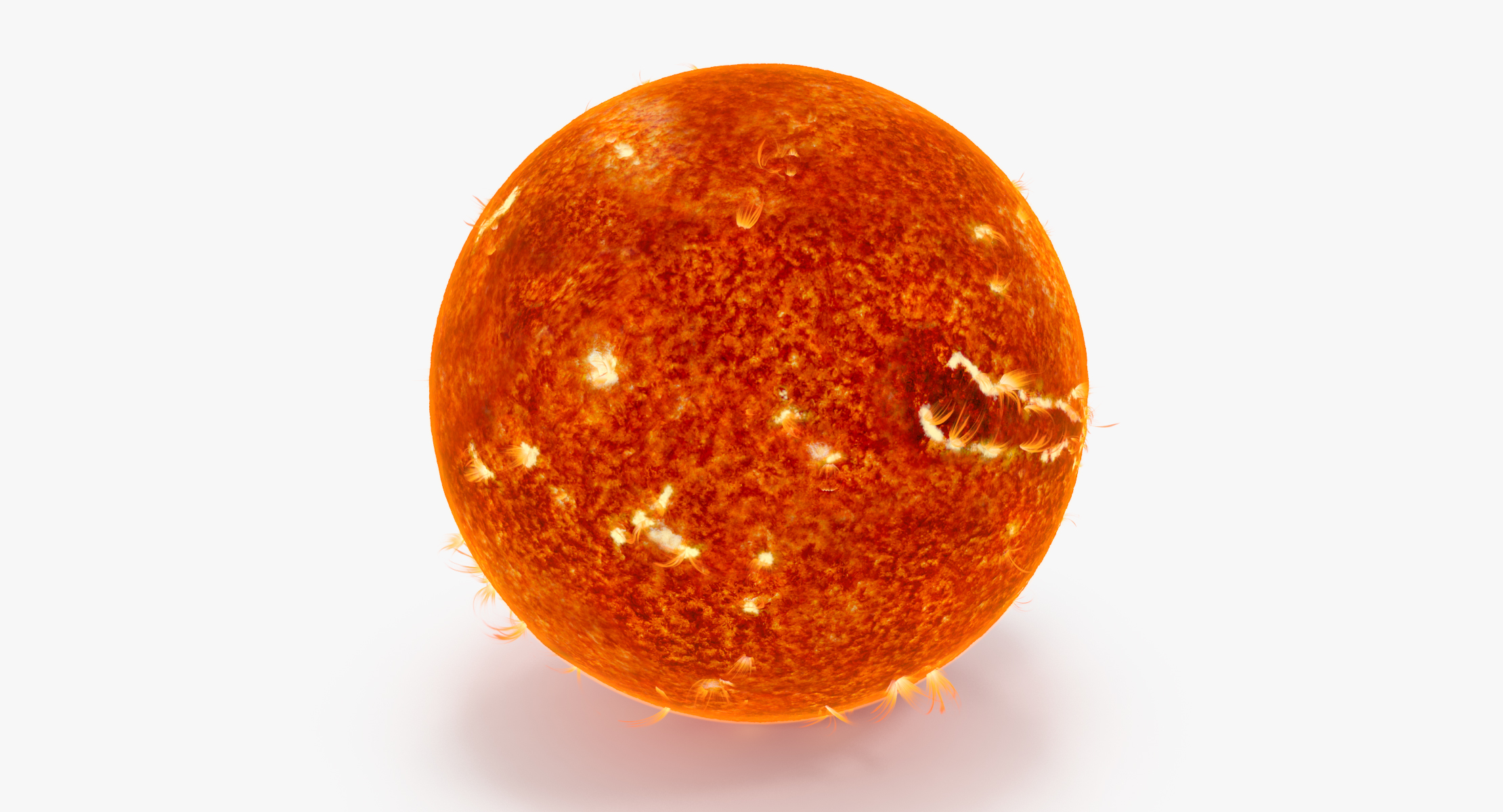 3d model sun photorealistic