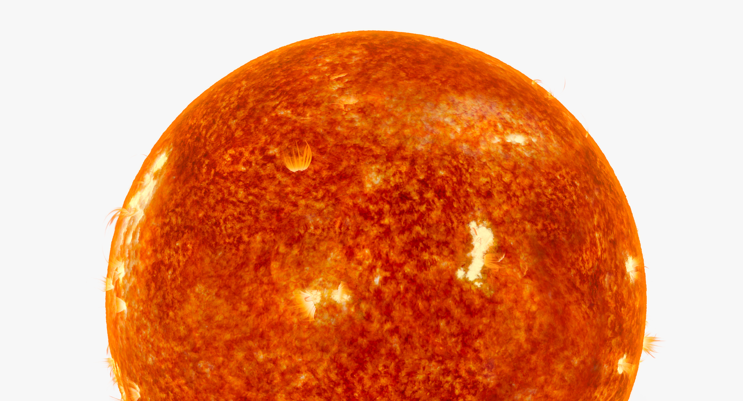 3d model sun photorealistic