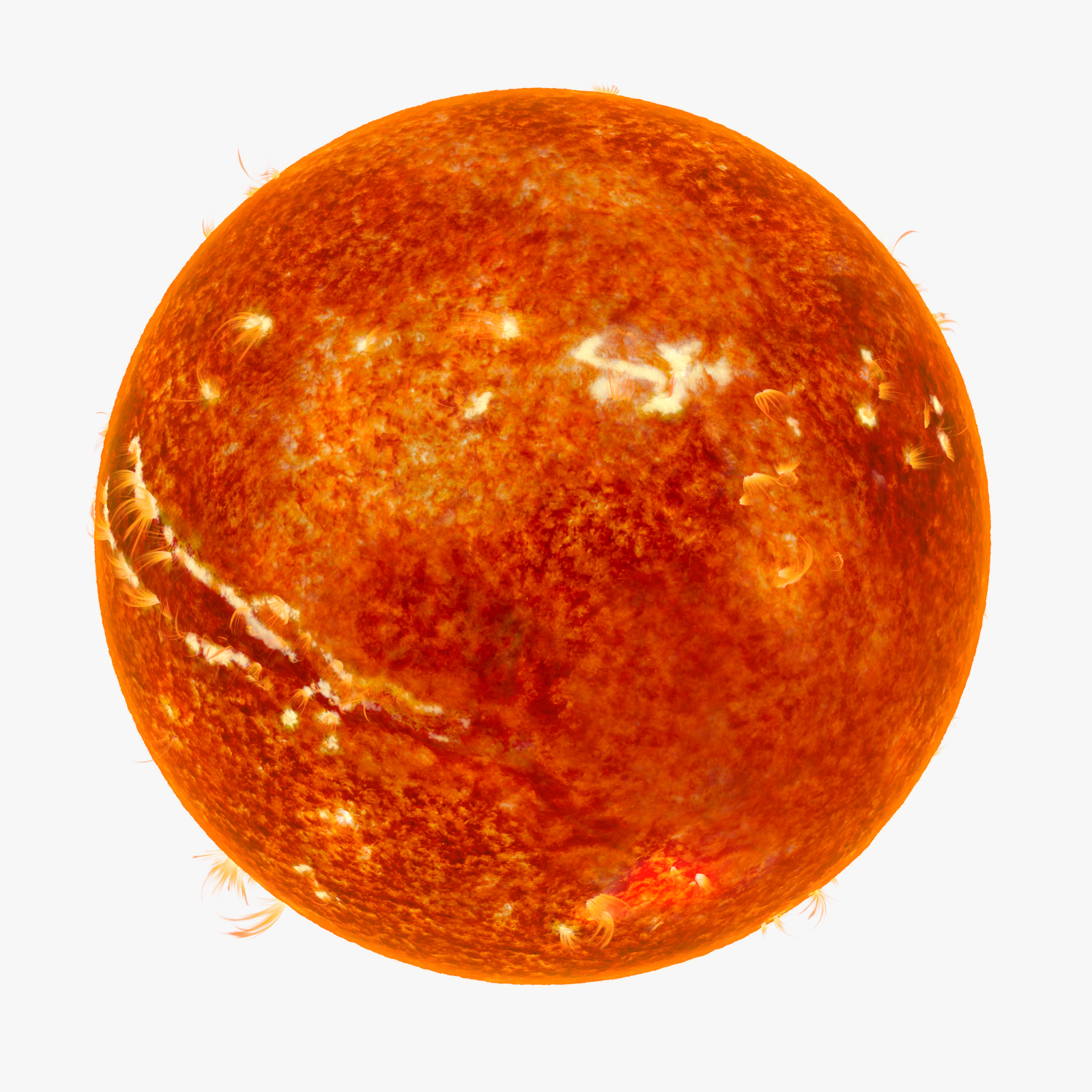 3d model sun photorealistic