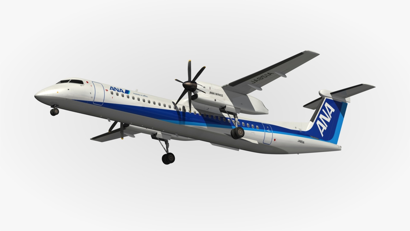 3d model bombardier dash 8 q400