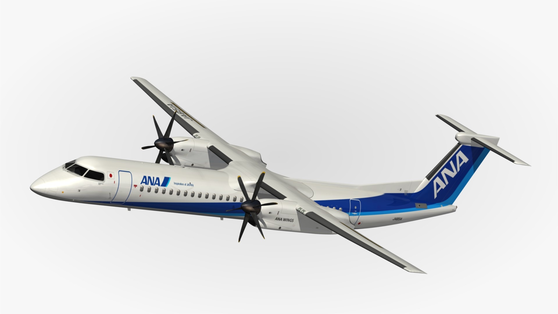 Dash 8 Q400 ANA Modelo 3D - TurboSquid 1050501