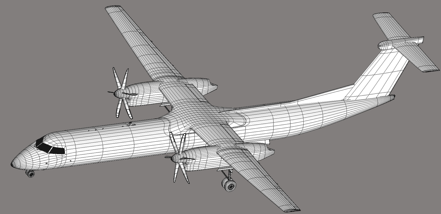 3d Model Bombardier Dash 8 Q400