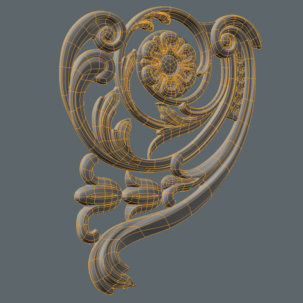 3d classical decoration ornamental model