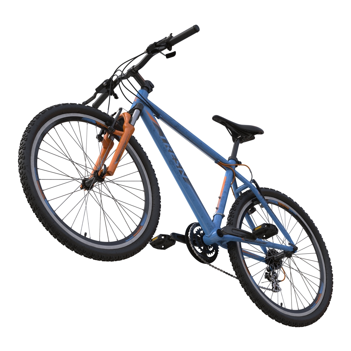 mountain bike blue 3d c4d