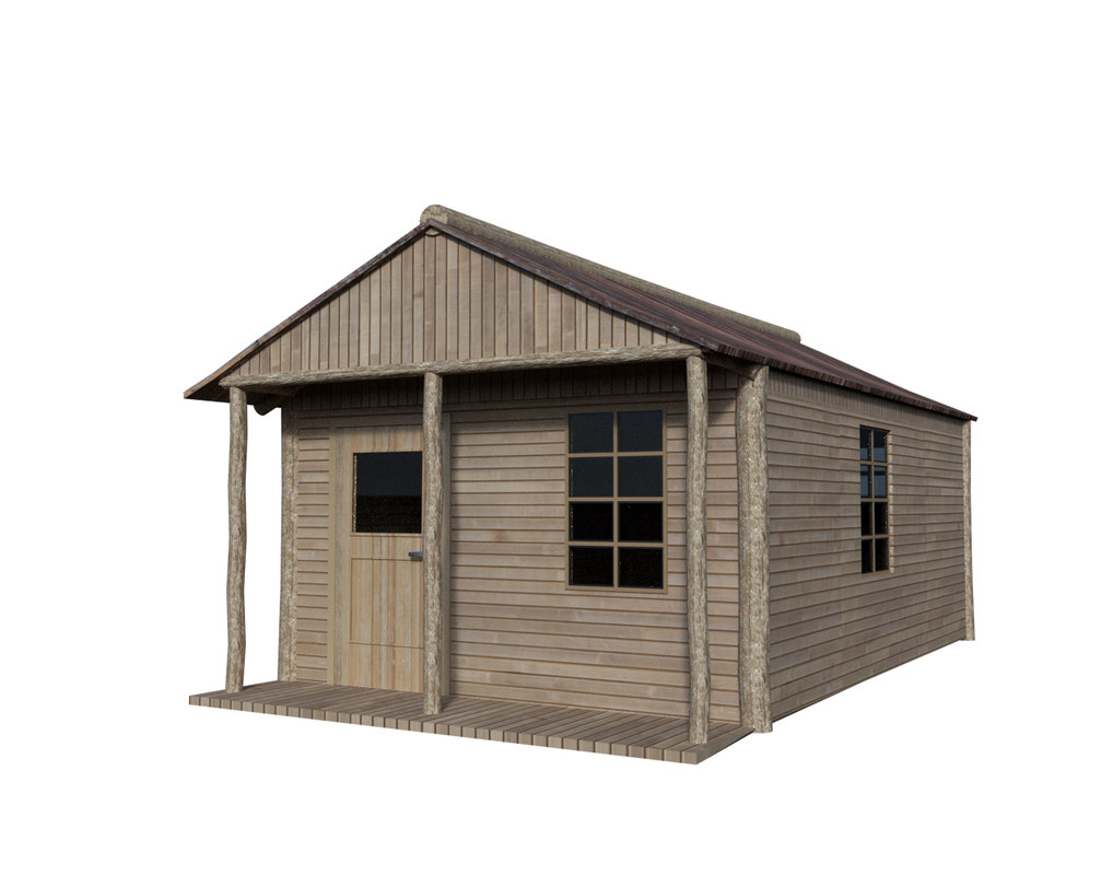 3d wooden house cabin model