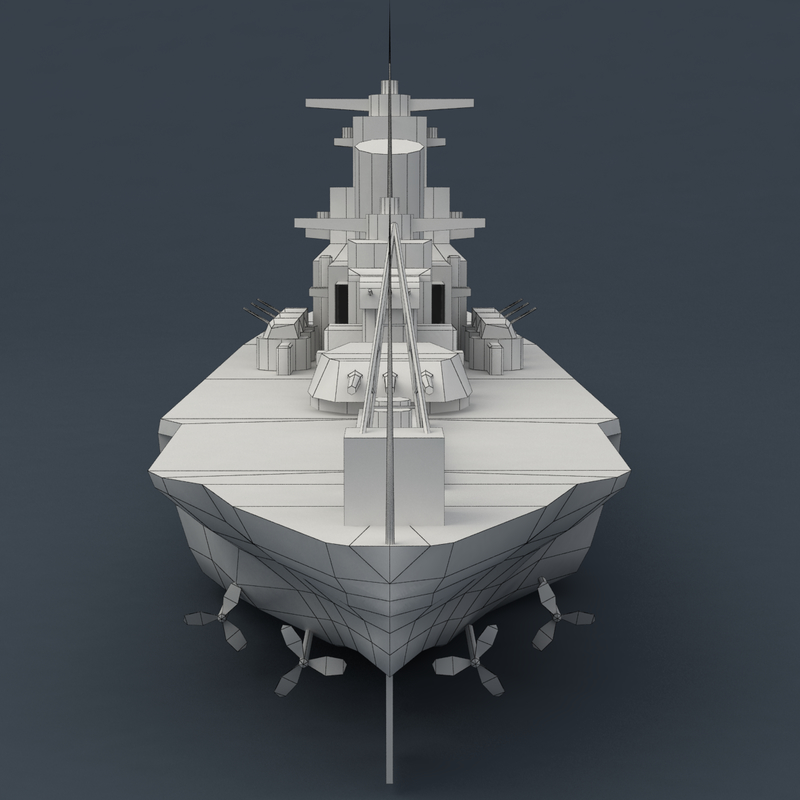 battleship yamato 3d model