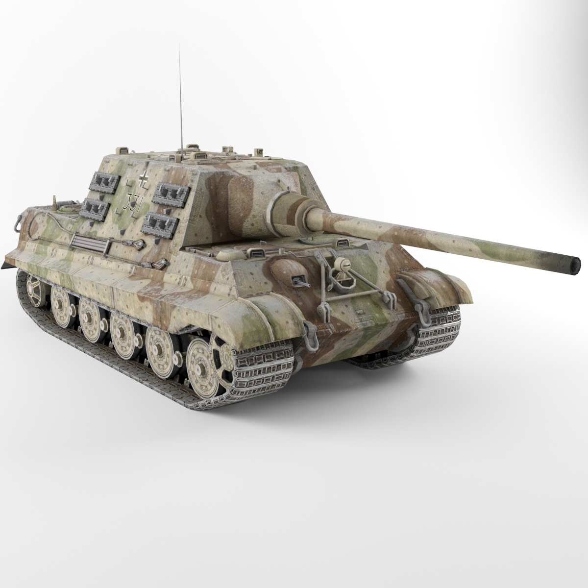 modelo 3d Tanque alemán Sd Kfz 186 Jagdtiger '331' - TurboSquid 1050679