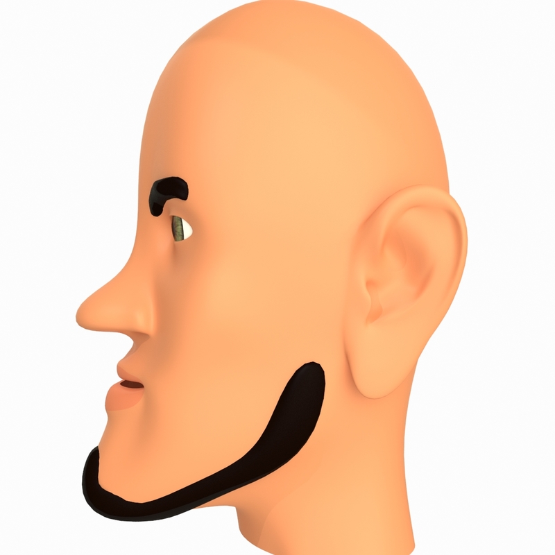 3d cartoon character faces model