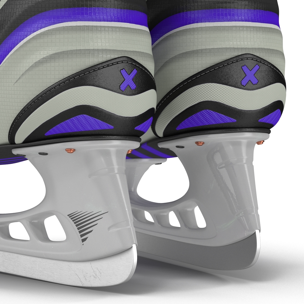 3d model ice skates hockey