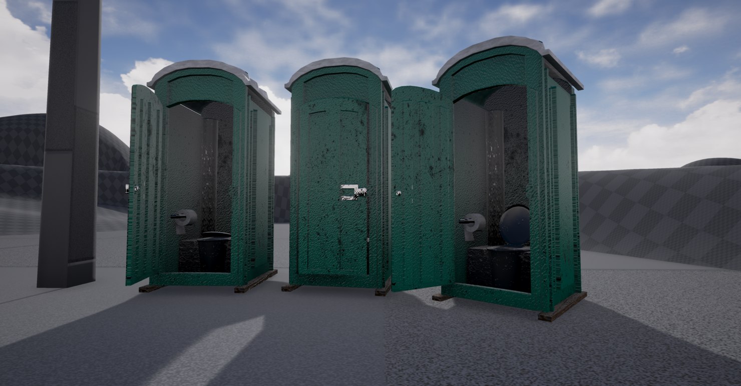 3d model porta-potty portapotty porta