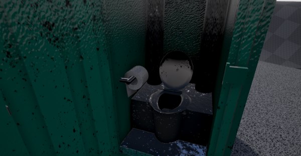 3d model porta-potty portapotty porta