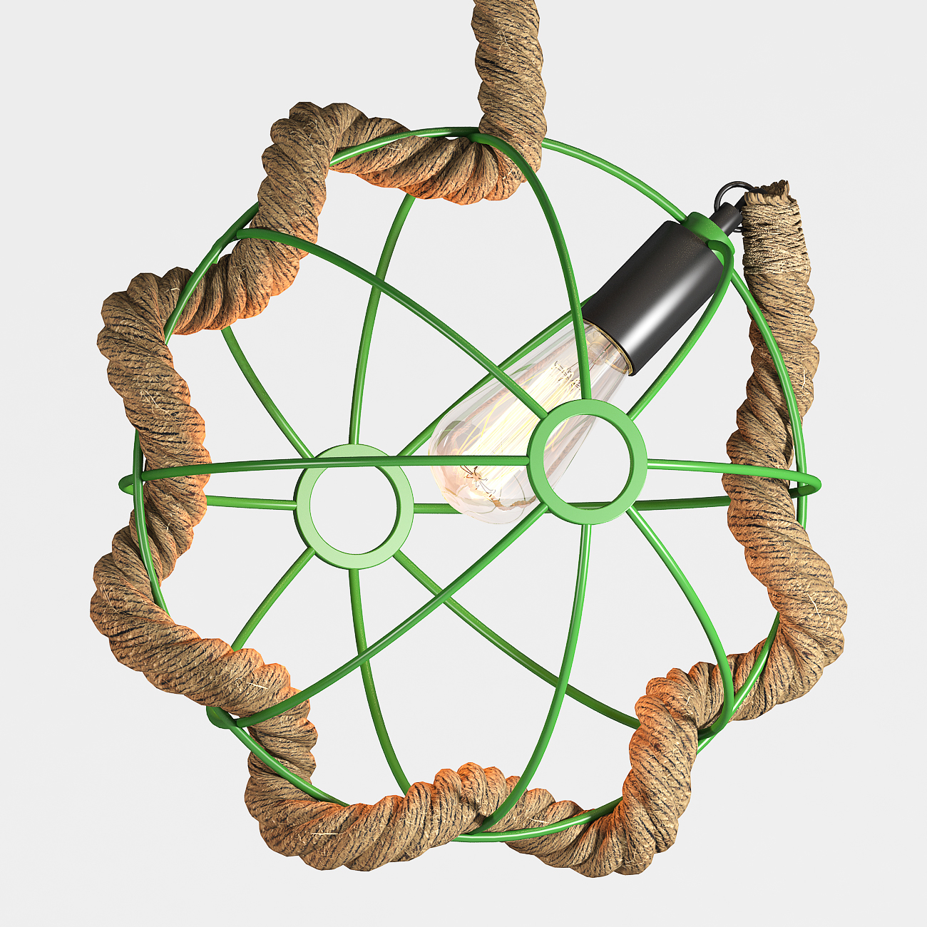 3d model of rope light lamp