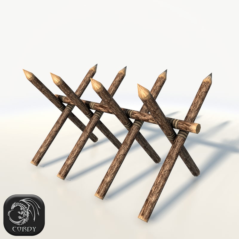 log barricade 3d model