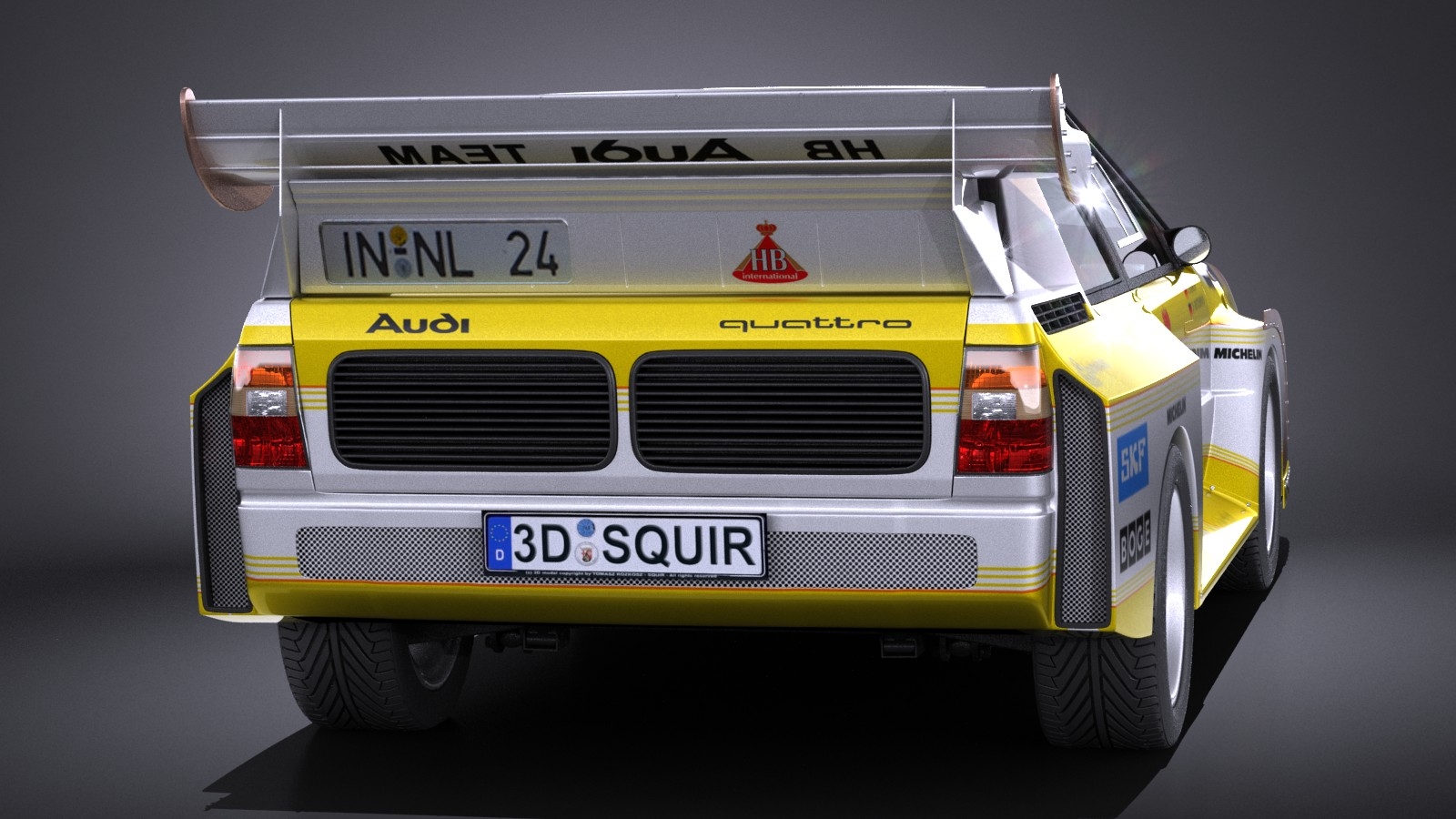 3d audi sport quattro model