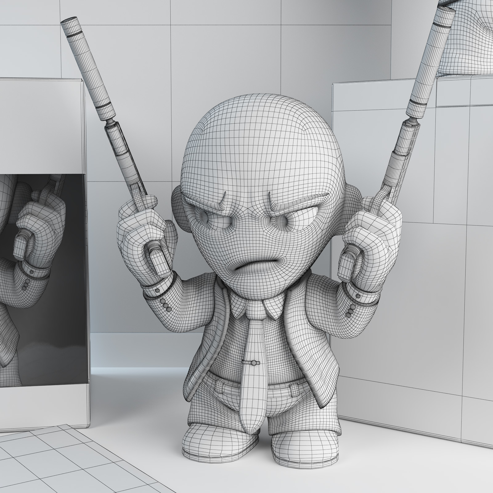 toy hitman 3d model