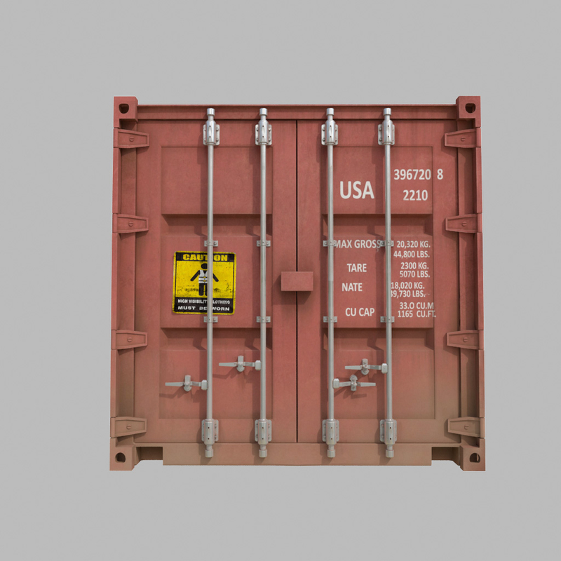 free obj mode shipping container