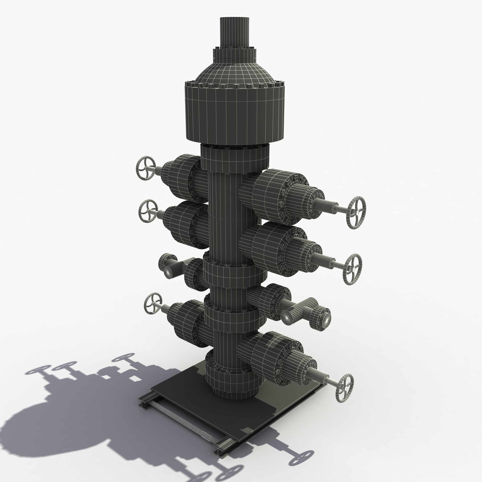 3d wellhead oil model