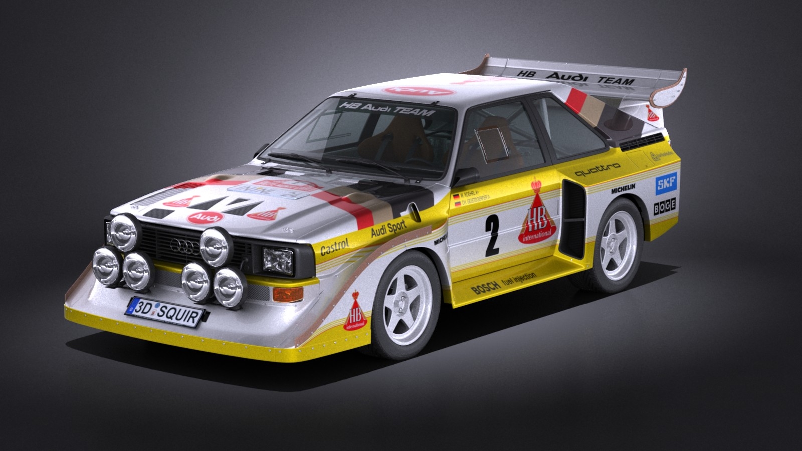 3d audi sport quattro model