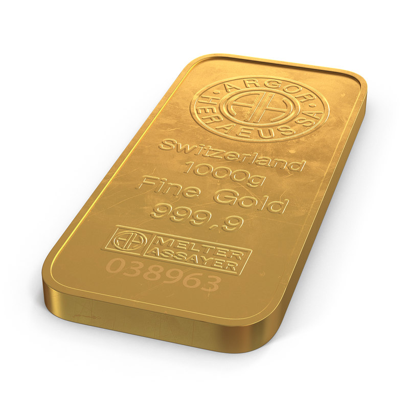 3d gold bar 1000g