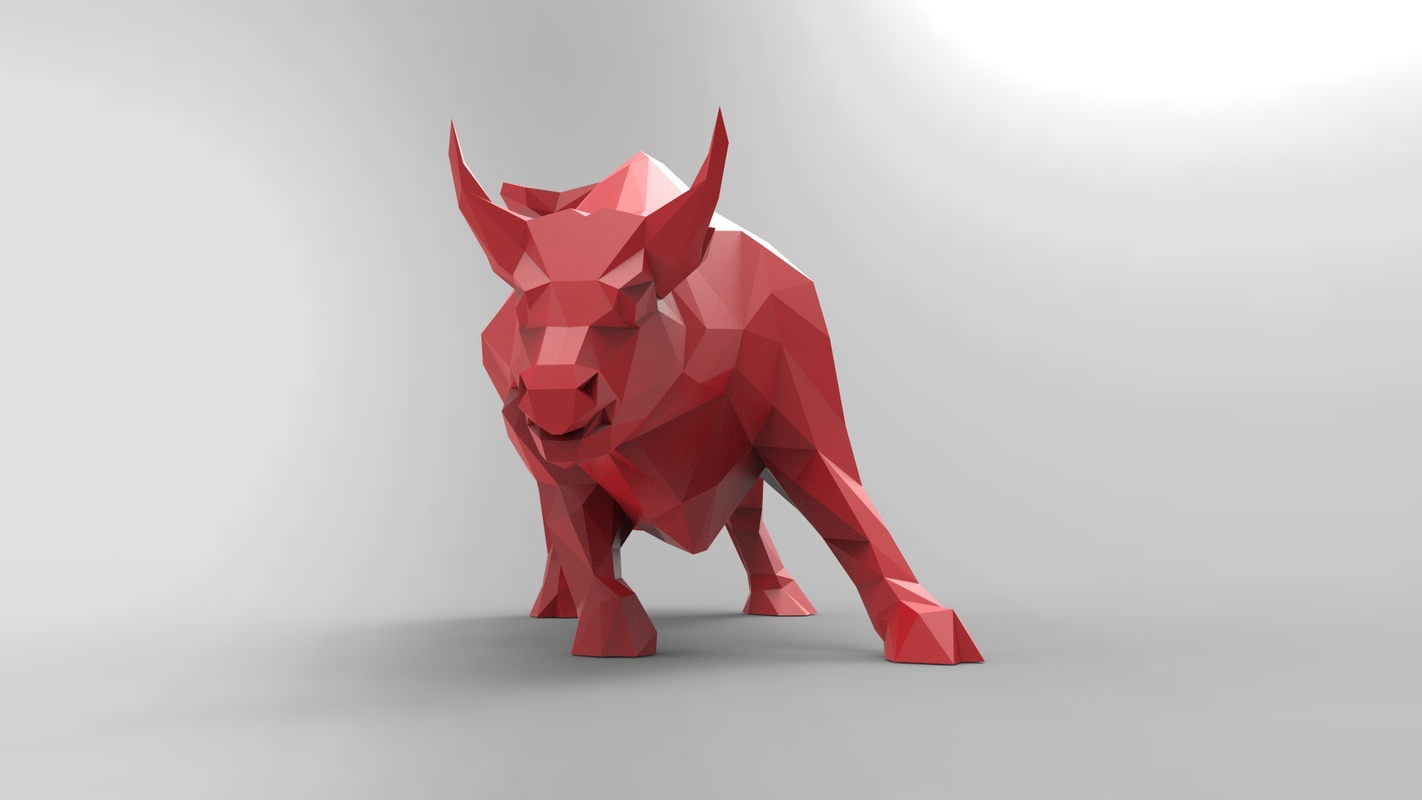 bull printing modelled 3d model