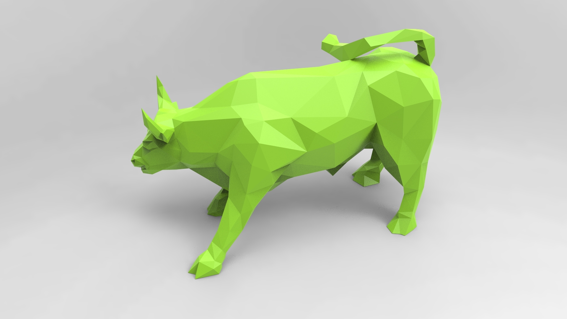 bull printing modelled 3d model