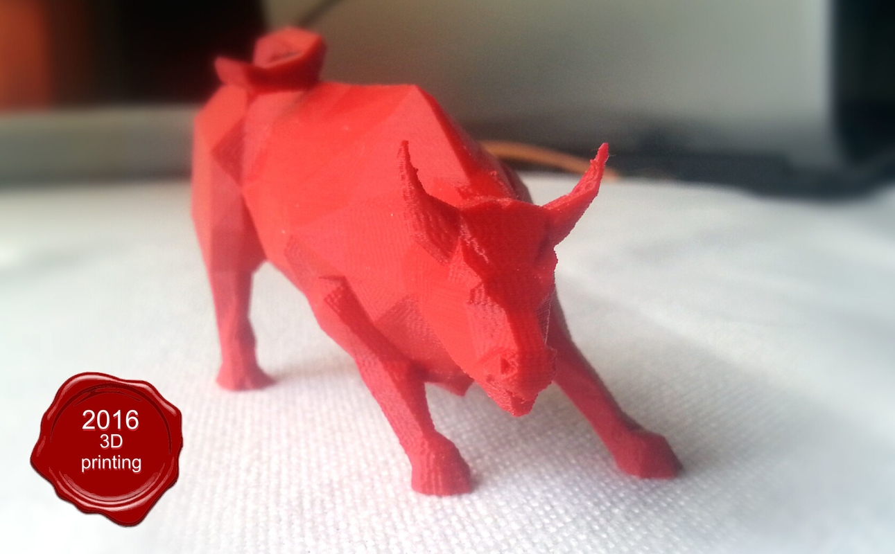 bull printing modelled 3d model