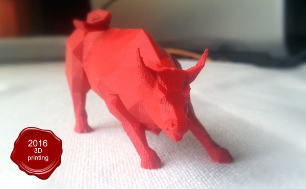 bull printing modelled 3d model