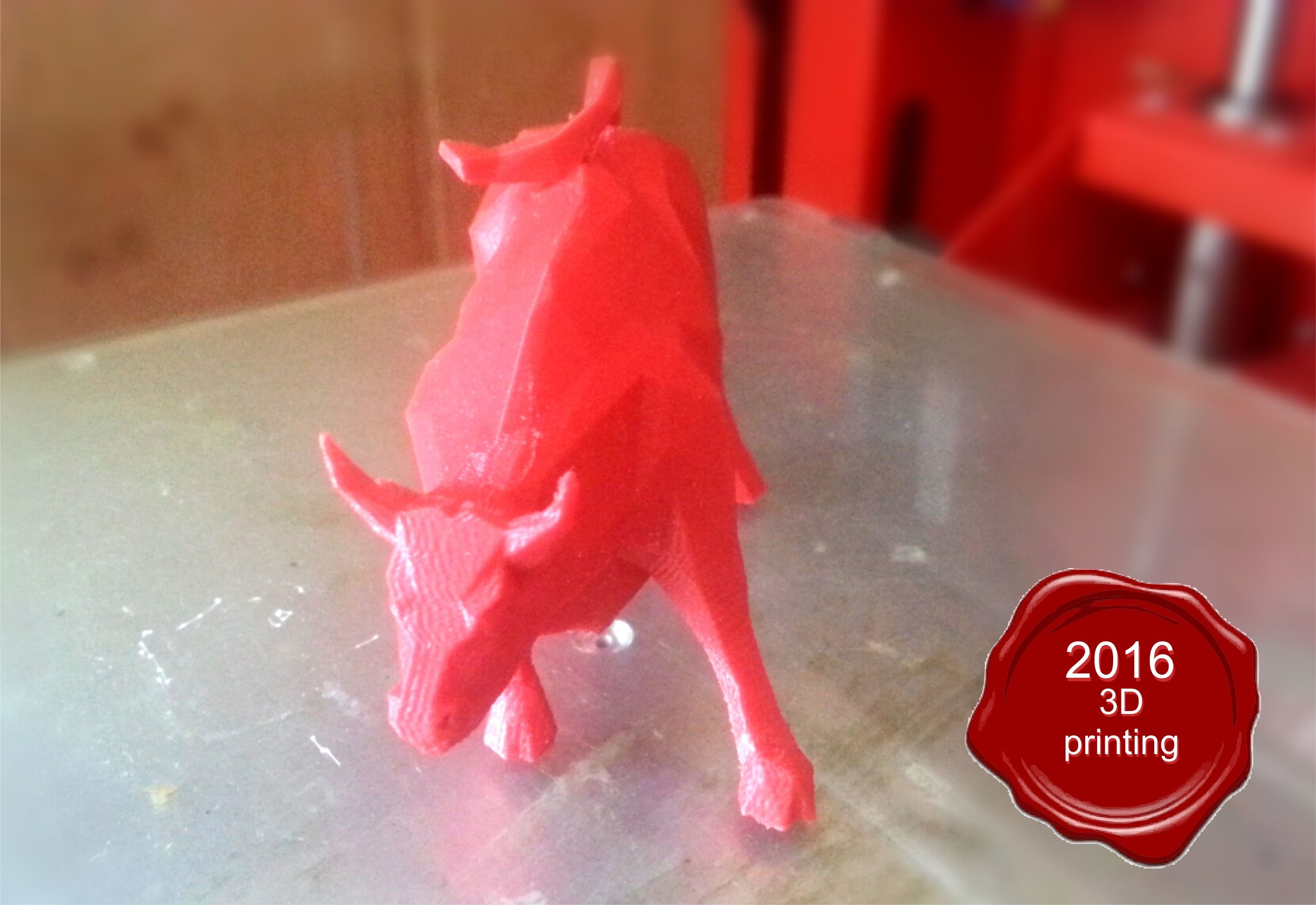 bull printing modelled 3d model