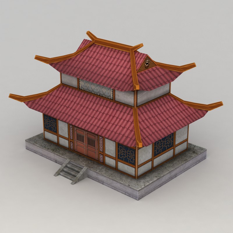 chinese building 3d model