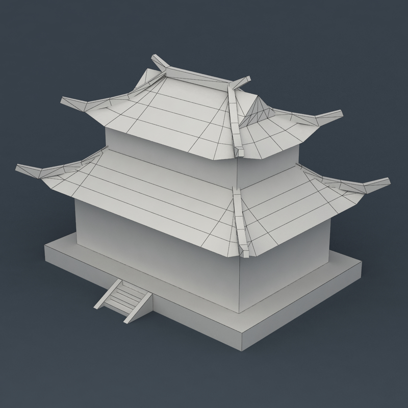 chinese building 3d model