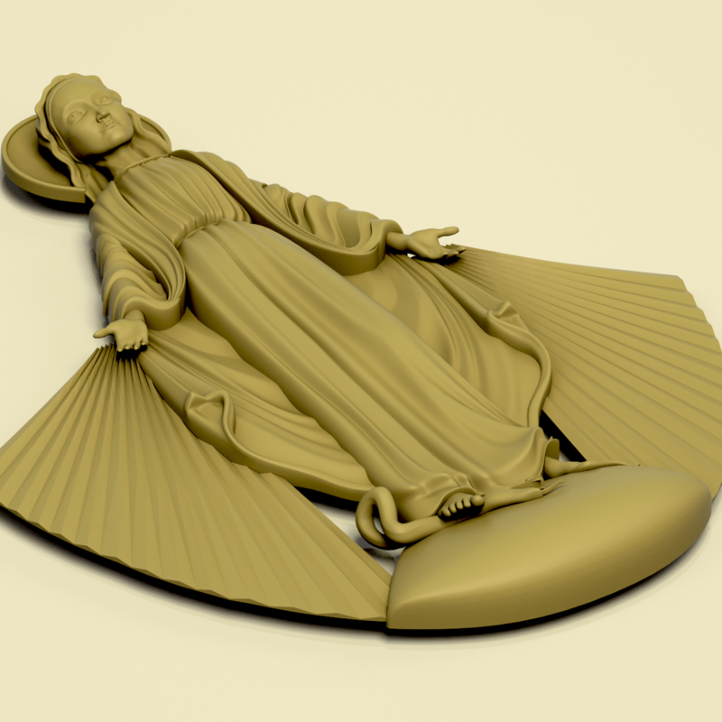 3d virgin mary model
