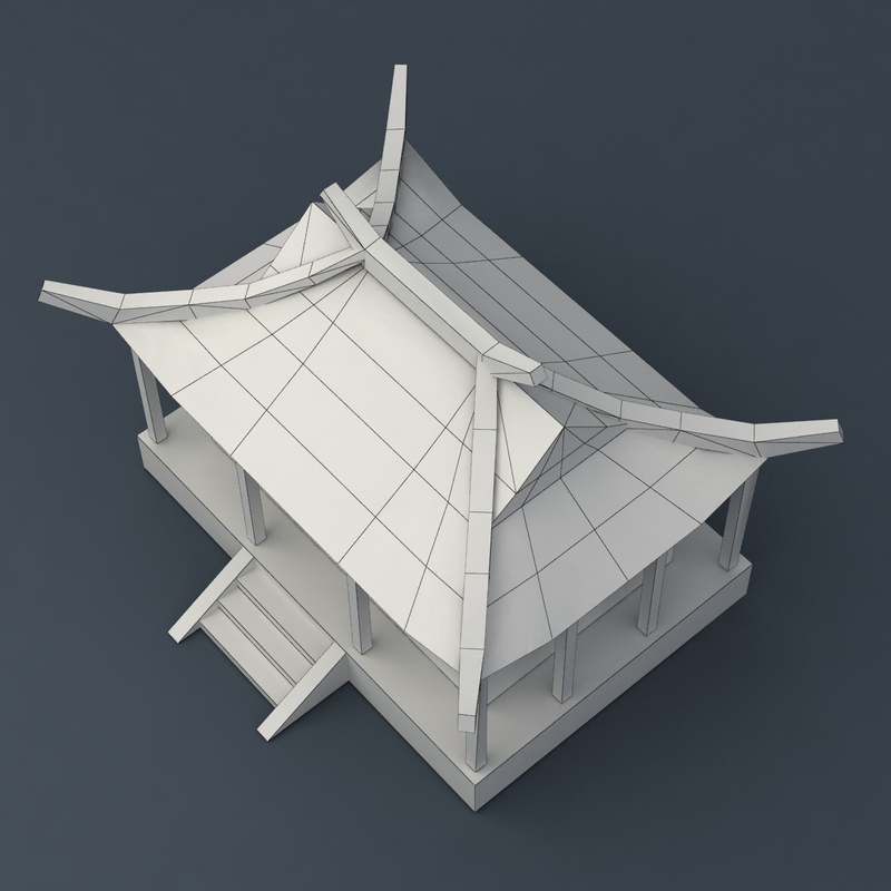 chinese building 3d model