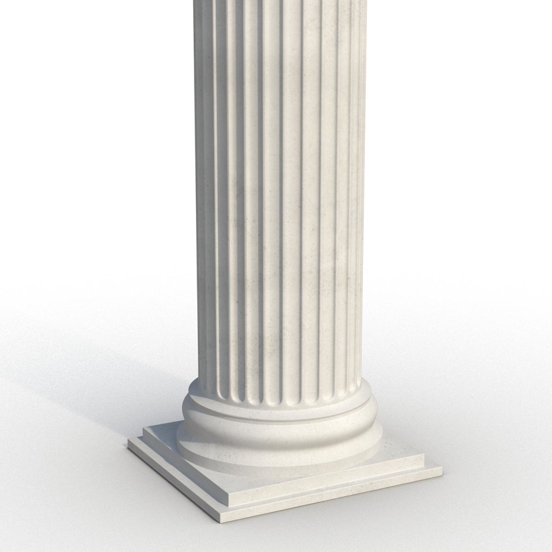 3d model ionic column greco roman