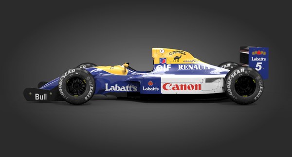3d model williams fw14b formula 1