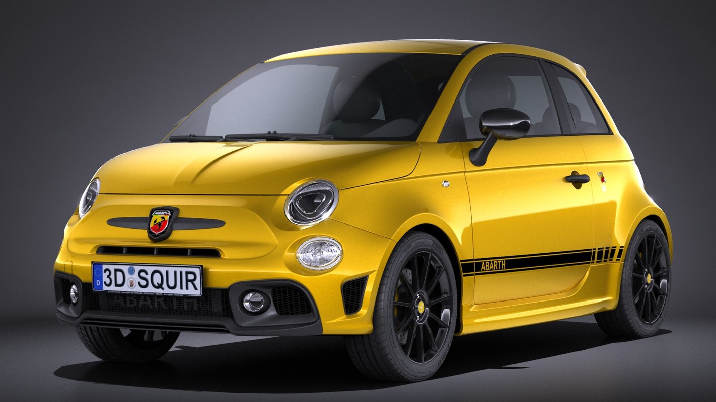 fiat 595 abarth 3d model