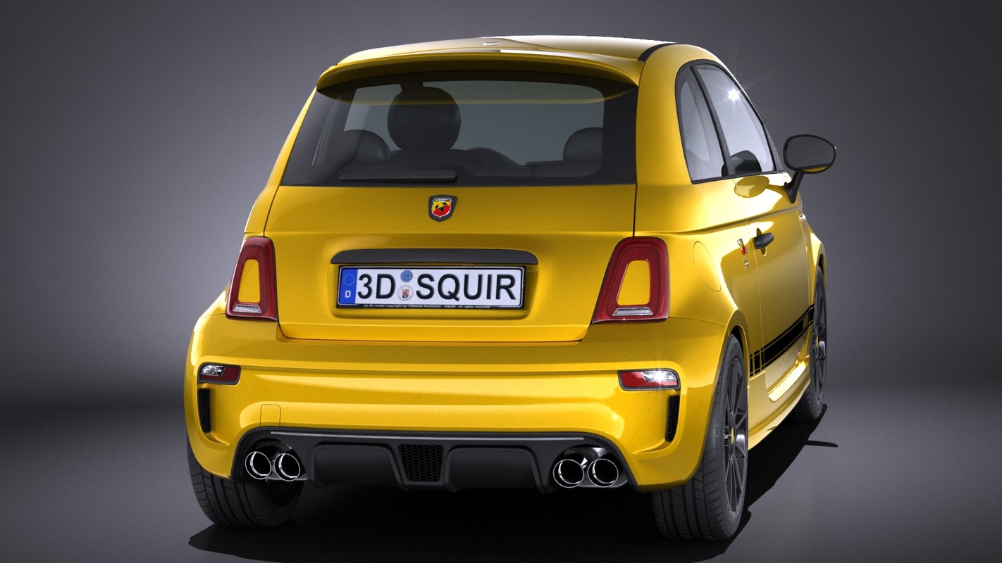 fiat 595 abarth 3d model